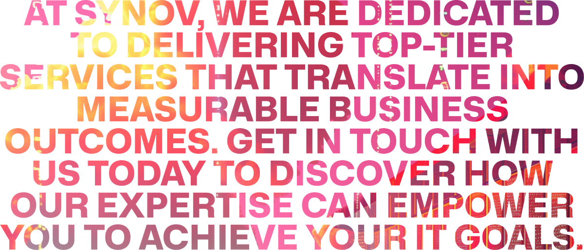 About Us – Synov – Comprehensive and tailored IT solutions